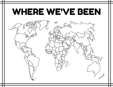 Printable Coloring Pages World Globe