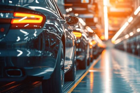 Premium Photo Mass Production Assembly Line Of Modern Cars In A Busy
