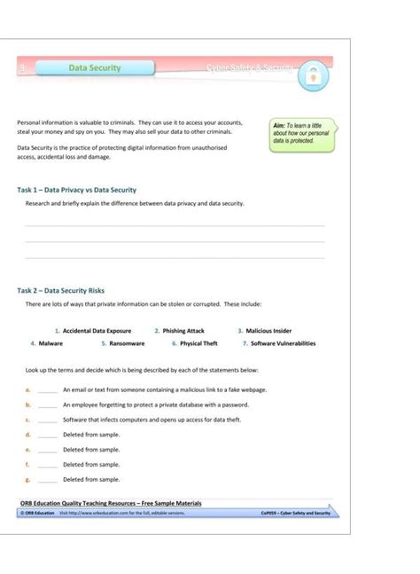 Cyber Safety And Security 2024 Yrs 7 8 Orb Education Australia