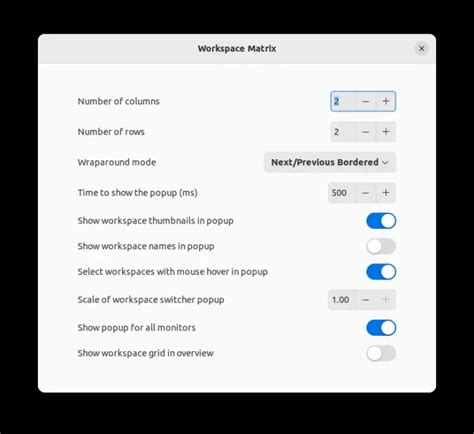 Manage Gnome Desktop Workspaces In Large Grid Via Extension Fostips