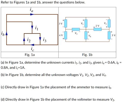 Refer To Figures 1a And 1b Answer The Questions Below Ia 3 V V1 V2 2 V Ib 4 V V3 I1 I2 I3