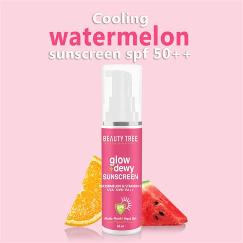 Beauty Tree Watermelon Glow Dewy Sunscreen Gel With Spf 50 Beautytree
