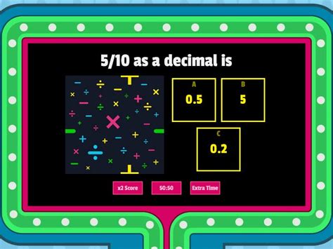 Fractions Gameshow Quiz