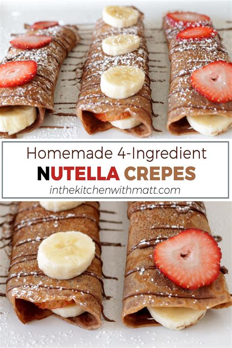 4 Ingredient Nutella Crepes 5 Steps With Pictures Instructables