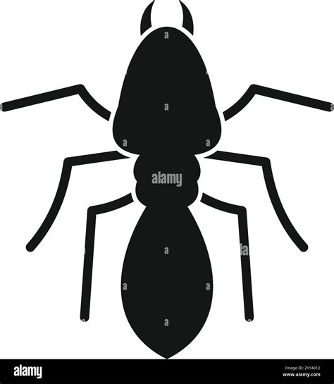 simple vector illustration of a black ant silhouette crawling perfect for any project needing a