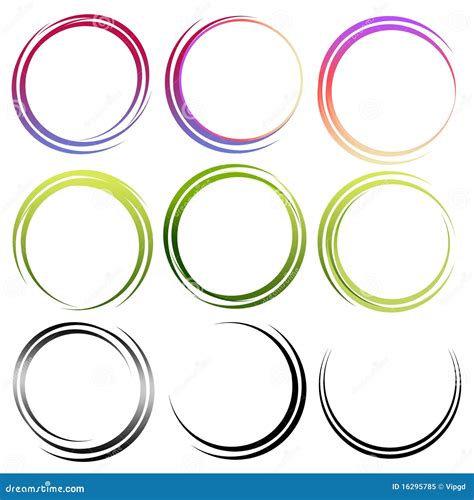 Set Of Abstract Circles Stock Illustration Illustration Of Hoops 16295785