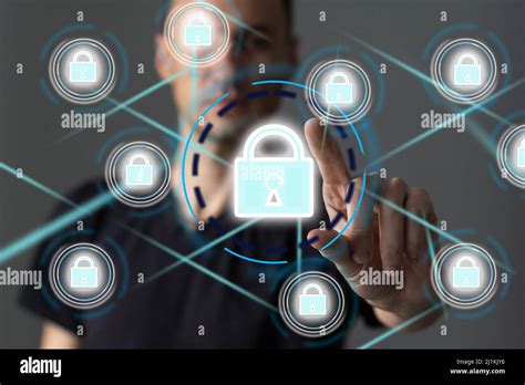 Cyber Security Concept Encryption Data Protection Anti Virus Software Communication Network