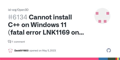 Cannot Install C On Windows 11 Fatal Error Lnk1169 On Extzlib