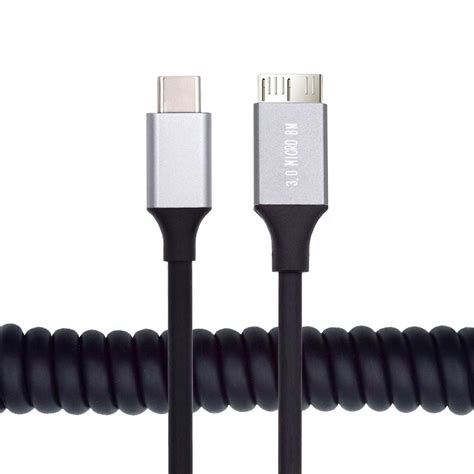 Chenyang Usb C Type C Host To Micro Usb3 0 Male Otg Stretch Coiled Cable 100cm Extension 5gbps