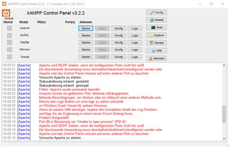 Xampp Windows10 Problem Codeschrauber De