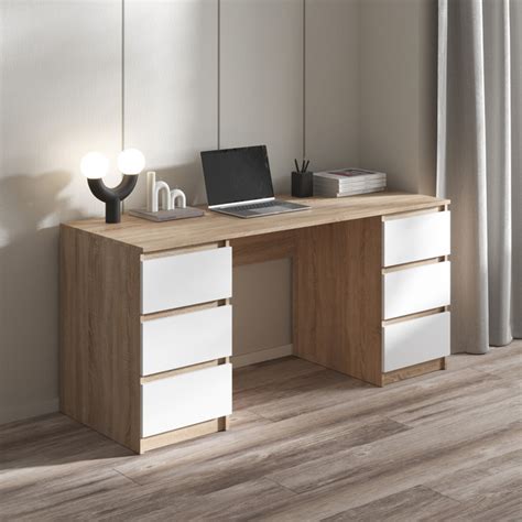 Стіл компютерний Vays письмовий з двома тумбам на 6 висувних ящиків з фасадами без ручок R 2