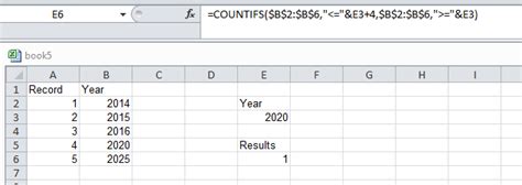 excel countifs formula to count unique records where range contains