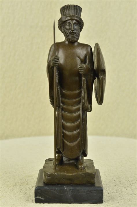 Achamenid Persian King Cyrus Darius Xerxes Bronze Statue Sculpture Fig