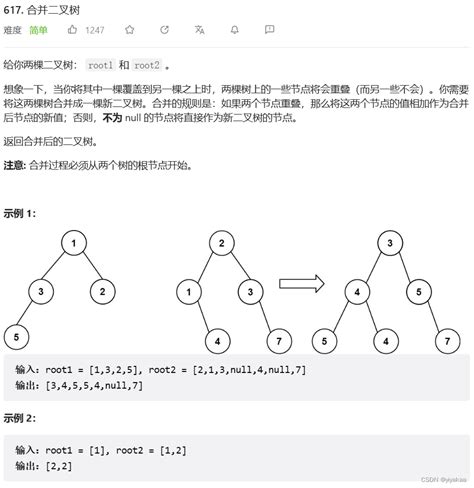 617 合并二叉树 Csdn博客