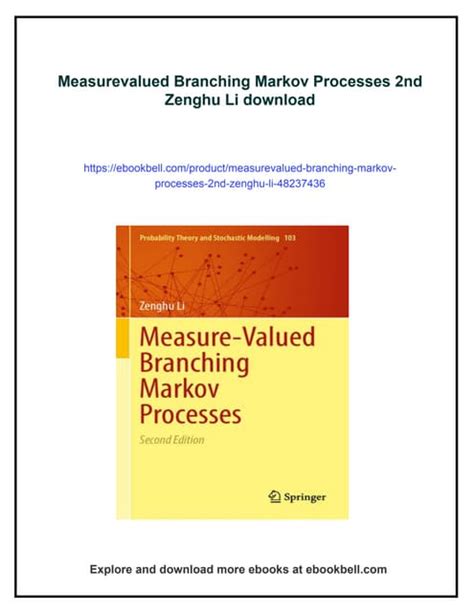Measurevalued Branching Markov Processes 2nd Zenghu Li Pdf