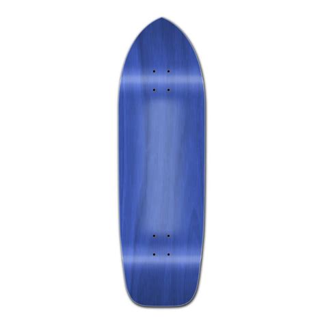Punked Old School Blank Longboard Deck Stained Blue Longboards Usa