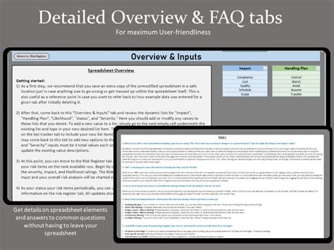 Risk Assessment Spreadsheet Risk Register Template For Business Risk Management Excel Risk