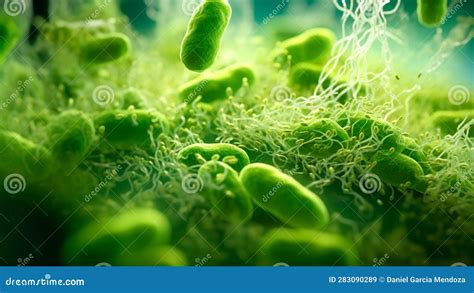 Microscopic Microbes Virus Cells And Bacteria Medical Background