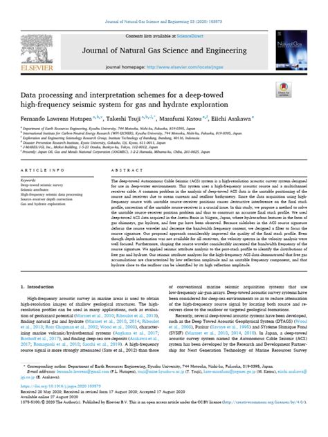 Data Processing And Interpretation Schemes For A Deep Towed High Frequency Seismic System For