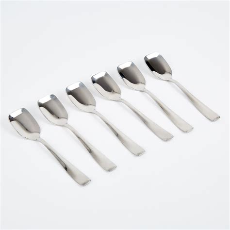 Buy Glister Dune Set Of 6 Stainless Steel Ice Cream Spoons From Home
