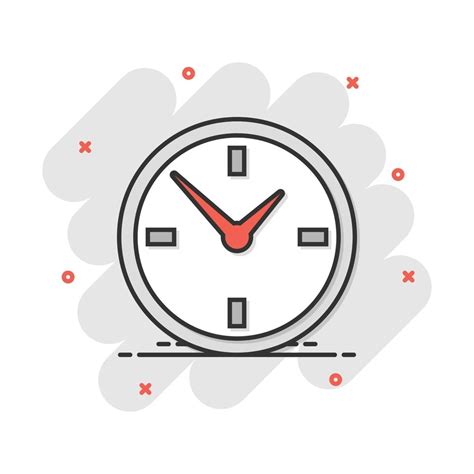Cartoon Alarm Clock Icon In Comic Style Timer Sign Illustration