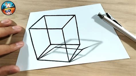 How To Draw Cube 3d Optical Illusion Pencil Sketch Youtube