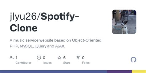 Github Jlyu Spotify Clone A Music Service Website Based On Object
