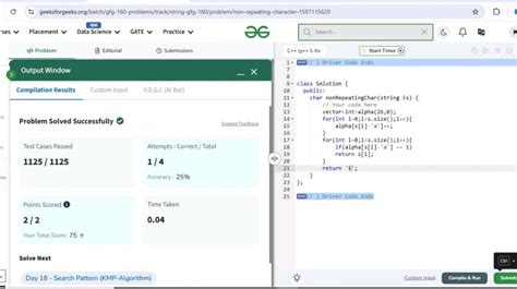 Geeksforgeeks Codingchallenge Geekstreak2025 Gfg160 Khushi Jethwa