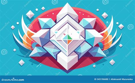 White Abstract Simple Geometric Structure Shape Overlay On The