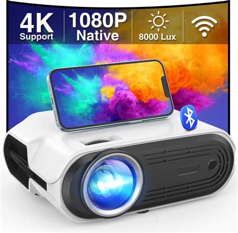 Amazon Com Native P Wifi Bluetooth Projector With Display Lux Full Hd K Support