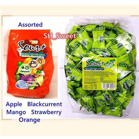 600g Lot 100 Sour Assorted Soft Candy Gummy Lot100 Gula Jelly Masam