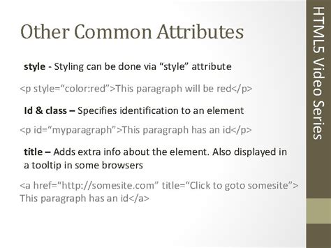 Section 1 Html Structure Presentation Section 2 Layout