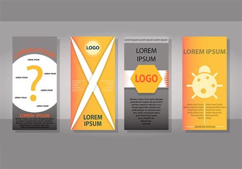 원형 벡터와 안내 책자 표지 디자인 레이아웃의 설정 Eps Ai Uidownload