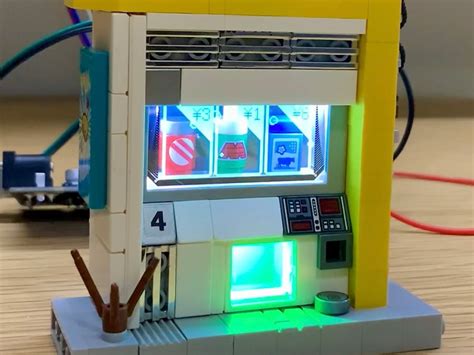Arduino This Lego Cyberpunk Vending Machine Was Built Using An