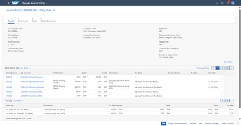 Posting Journal Entries With Tax Using Soap Postin Sap Community