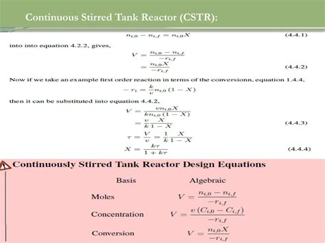 Reactor Continuous Stirred Tank Reactor Cstr Pptx