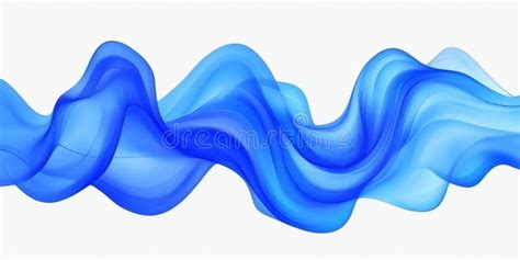 Flowing Blue Waves Abstract Background With Smooth Lines And Elegant