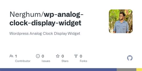 Github Nerghumwp Analog Clock Display Widget Wordpress Analog Clock