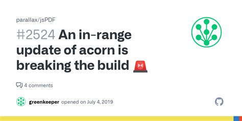 An In Range Update Of Acorn Is Breaking The Build 🚨 · Issue 2524