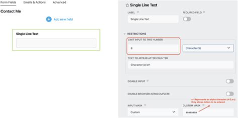 Limit The Number Characters In A Wordpress Form Field