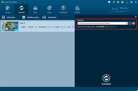 Set Output Directory 07 Leawo Tutorial Center