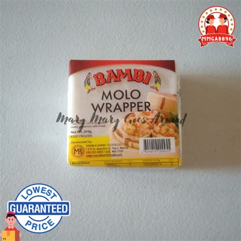 Bambi Siomai Wrapper Molo Wrapper Medium 200 Grams 3 X 3 Inches