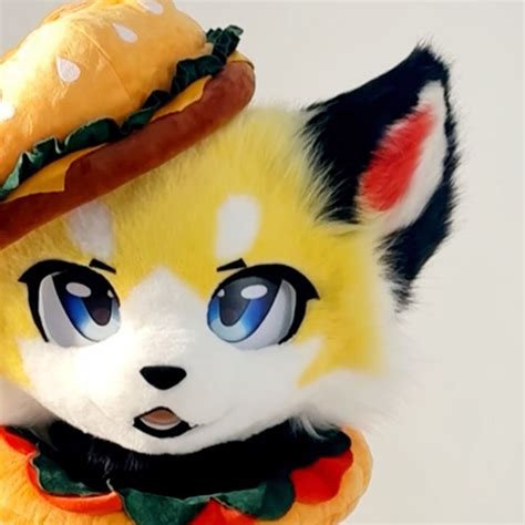 触手猫掉落兽头福瑞黄色小狗：萌宠新宠，汉堡帽加持，软萌无敌！ Furry福瑞 淘宝好物网