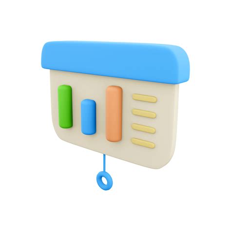 3d Render Gráficos 3d Renderização Diagramas Em Borda 3d Render Estatisticas Em Fundo Branco