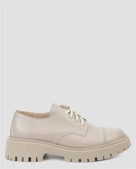 Полуботинки женские демисезонные бежевые натуральная кожа Украина Viscala размер 37 23 см