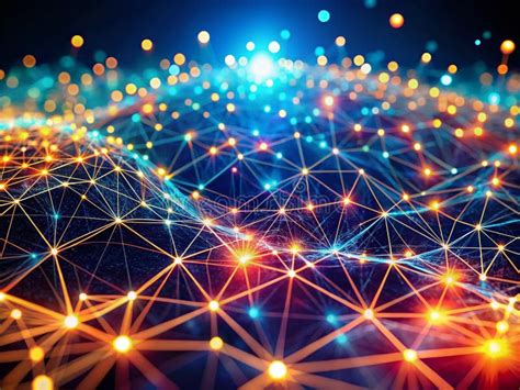 Dynamic Network Connection Visualization An Aigenerated Abstract Tech Background Featuring