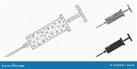 Syringe Vector Mesh 2d Model And Triangle Mosaic Icon Stock Vector Illustration Of Healthcare