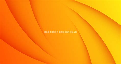 3d Orange Geometric Abstract Background Overlap Layer On Bright Space With Waves Decoration
