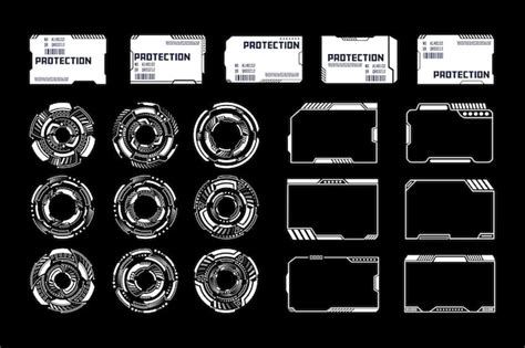 Premium Vector Futuristic User Interface Elements Hud Sci Fi Design