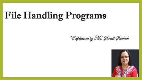 File Handling 4 Programs Youtube